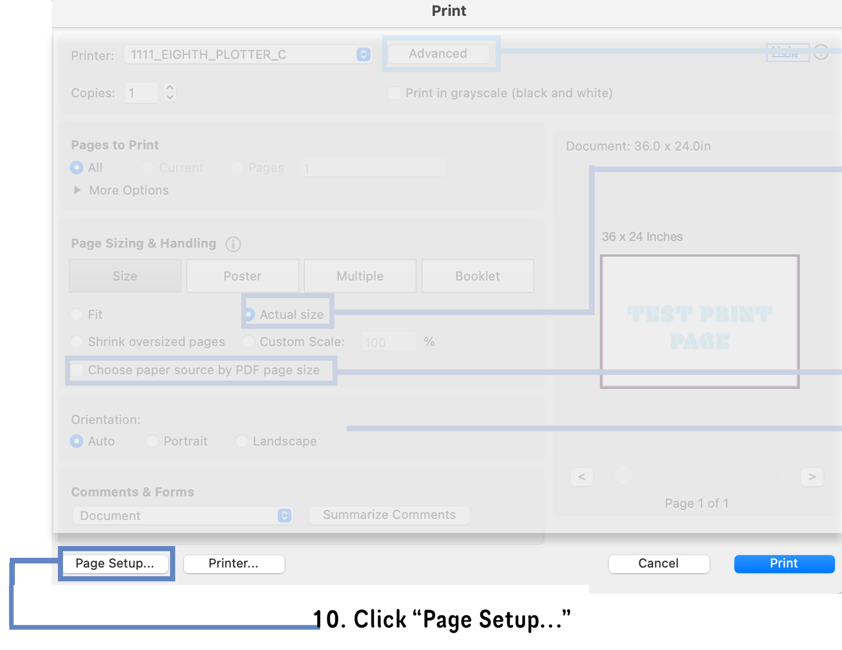 Printing to plotters using Acrobat - CCA Portal