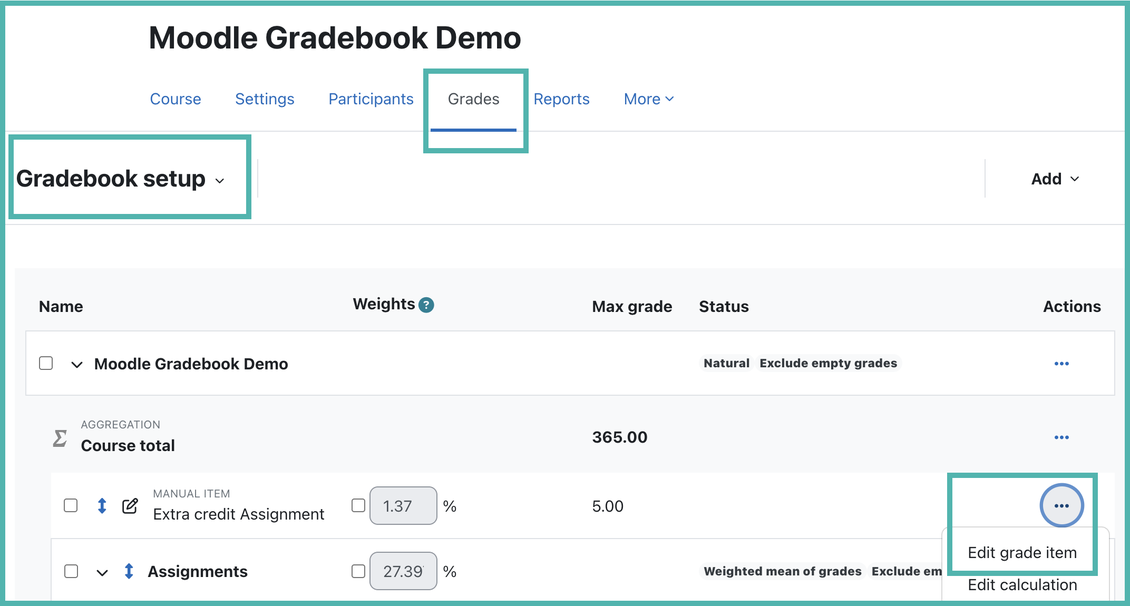 Gradebook Setup - Natural - CCA Portal