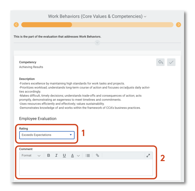 Work Behaviors (Core Values & Competencies)